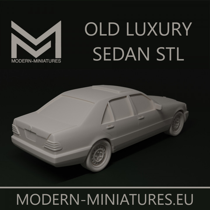 3D Printable Classic Luxury Sedan by Modern-Miniatures.eu