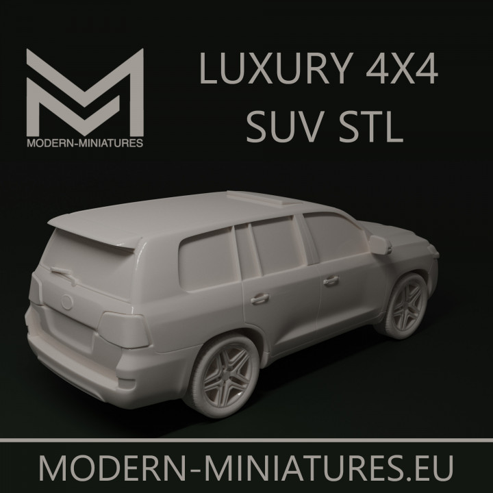 3D Printable Luxury 4x4 SUV by Modern-Miniatures.eu