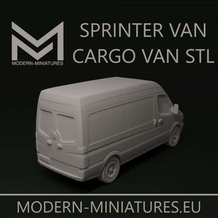 3D Printable Sprinter Van Cargo Transporter by Modern-Miniatures.eu