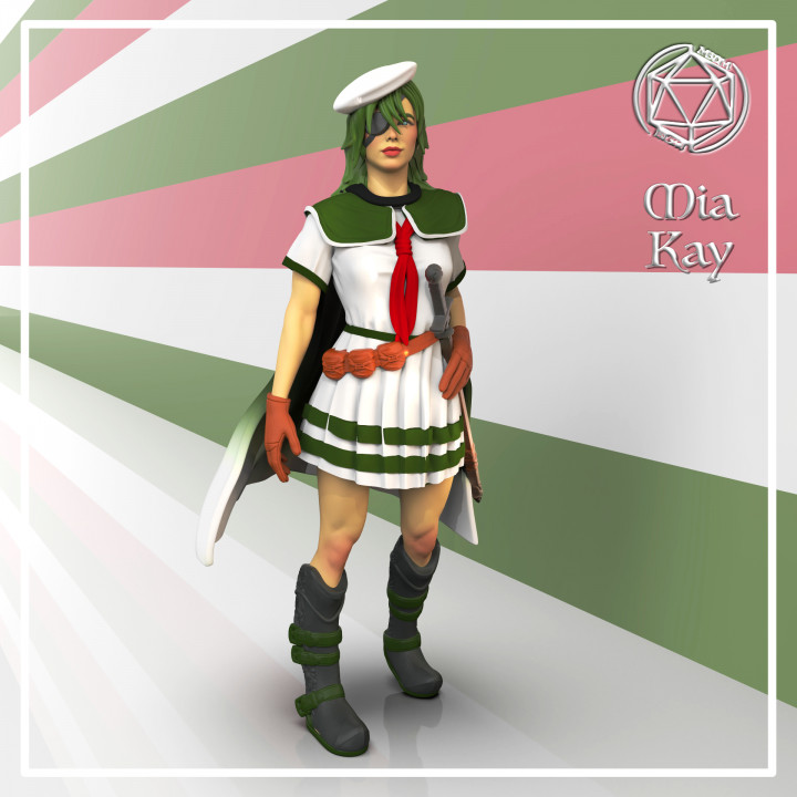 3D Printable Female Human Rogue (anime inspired) by M3DM