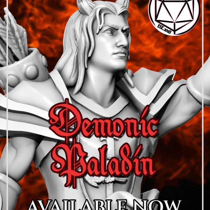 3D Printable Demonic Paladin by M3DM