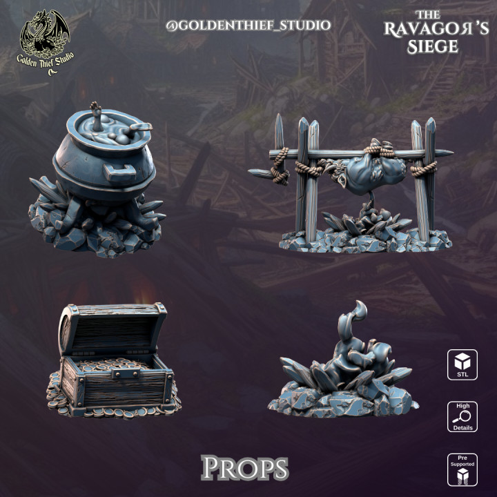 3D Printable Camp Ravagor's Props | 3D Printable STL Props for Wargames ...