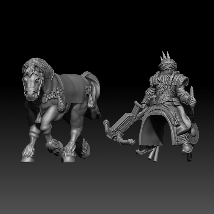3D Printable Mounted Desert Crossbow Warriors - Desert Shadow Crossbow ...
