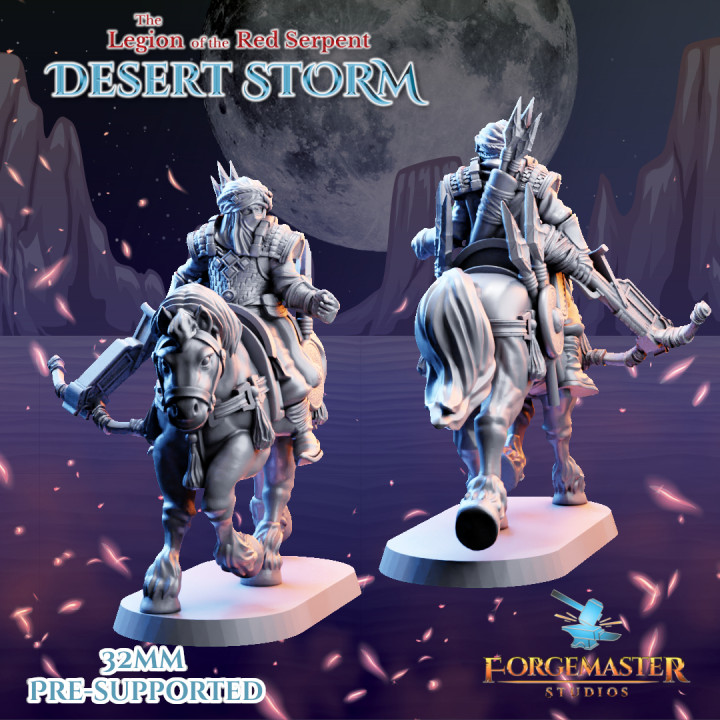 3D Printable Mounted Desert Crossbow Warriors - Desert Shadow Crossbow ...