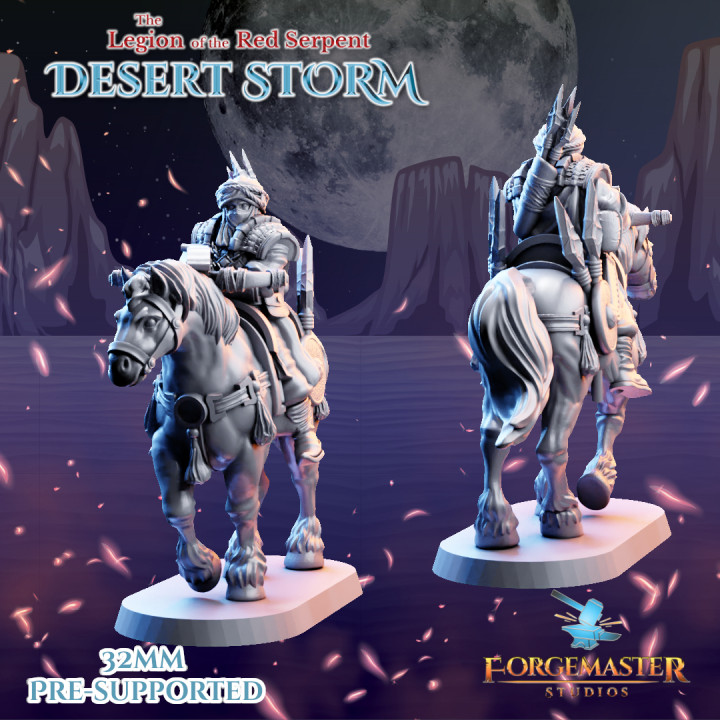 3D Printable Mounted Desert Crossbow Warriors - Desert Shadow Crossbow ...