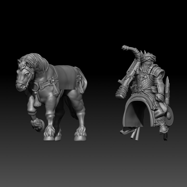 3D Printable Mounted Desert Crossbow Warriors - Desert Shadow Crossbow ...