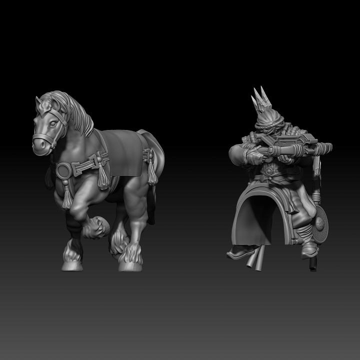 3D Printable Mounted Desert Crossbow Warriors - Desert Shadow Crossbow ...