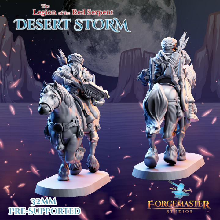 3D Printable Mounted Desert Crossbow Warriors - Desert Shadow Crossbow ...