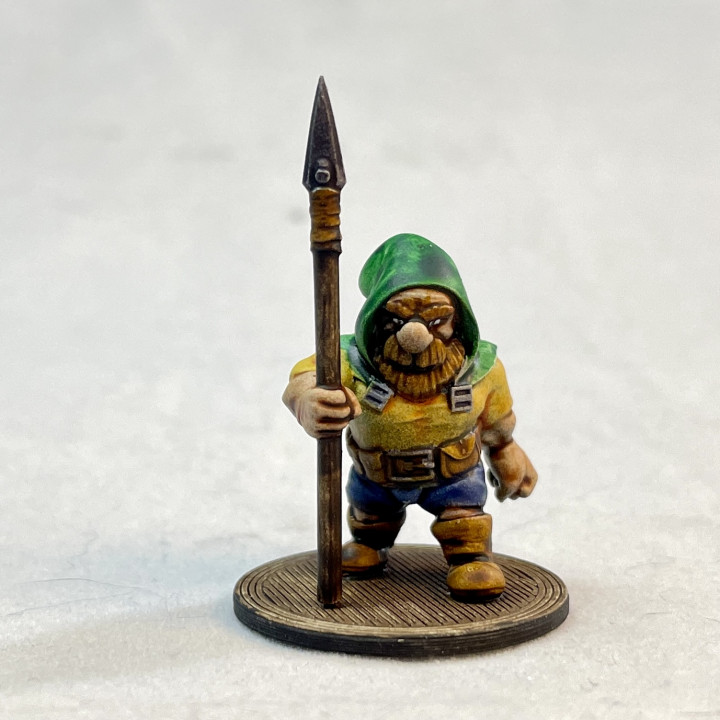 3D Printable Snowflake's Squire: Pokey the Dwarf by Harry's 3d Sculpting