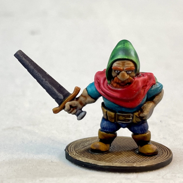 3D Printable Stumpy the Dwarf, squire of Snowflake the White Knight by ...