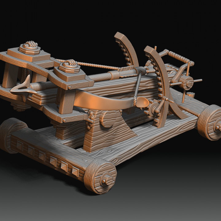 3D Printable Ancient Greek Ballista - 32mm by TheGoodBrick