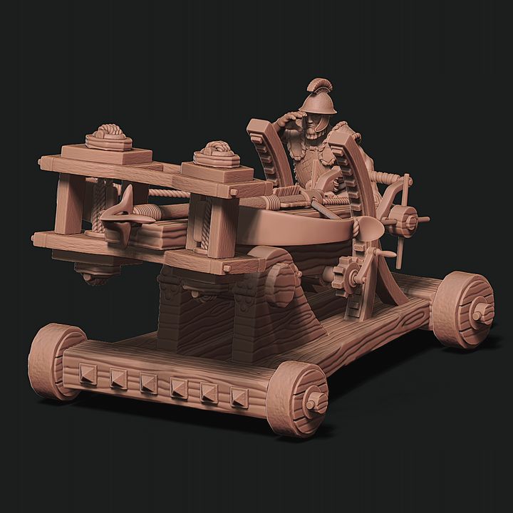 3D Printable Ancient Greek Ballista - 32mm by TheGoodBrick