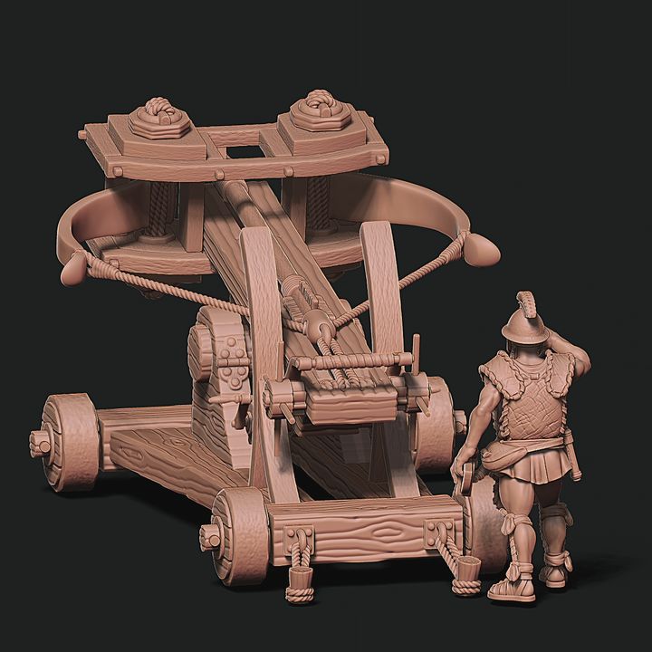 3D Printable Ancient Greek Ballista - 32mm by TheGoodBrick