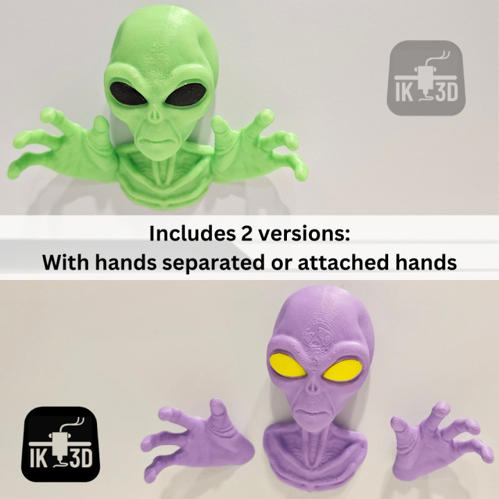 3D Printable ALIEN MAGNET / MULTI-PARTS/ NO SUPPORTS by IK3D
