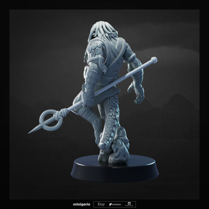 3D Printable Blue Dragonborn Sorcerer Apprentice - Male - DnD Miniature ...