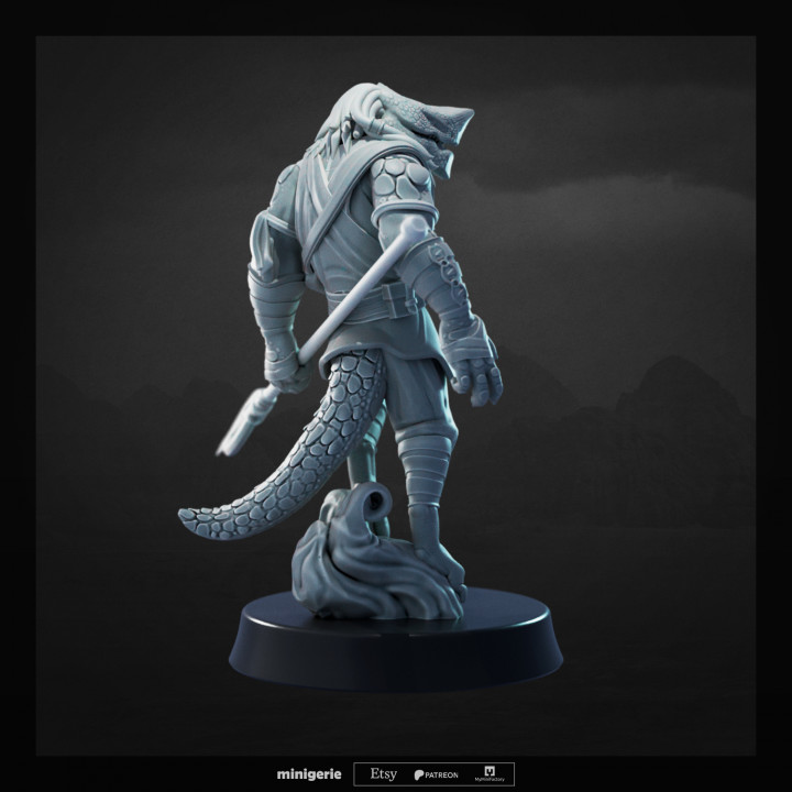 3D Printable Blue Dragonborn Sorcerer Apprentice - Male - DnD Miniature ...