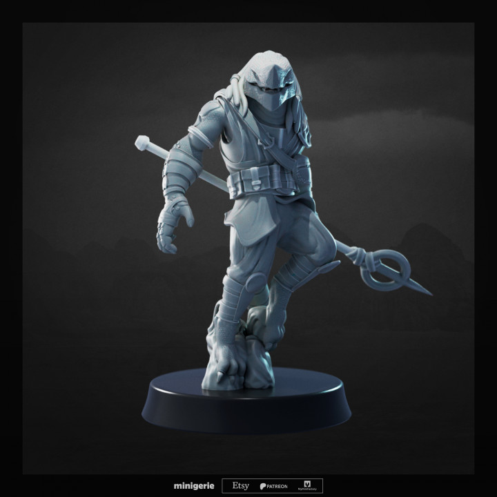 3D Printable Blue Dragonborn Sorcerer Apprentice - Male - DnD Miniature ...