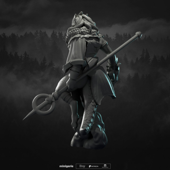 3D Printable Blue Dragonborn Sorcerer Adept - Female - DnD Miniature ...