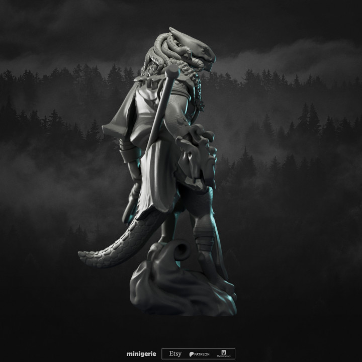 3D Printable Blue Dragonborn Sorcerer Adept - Female - DnD Miniature ...