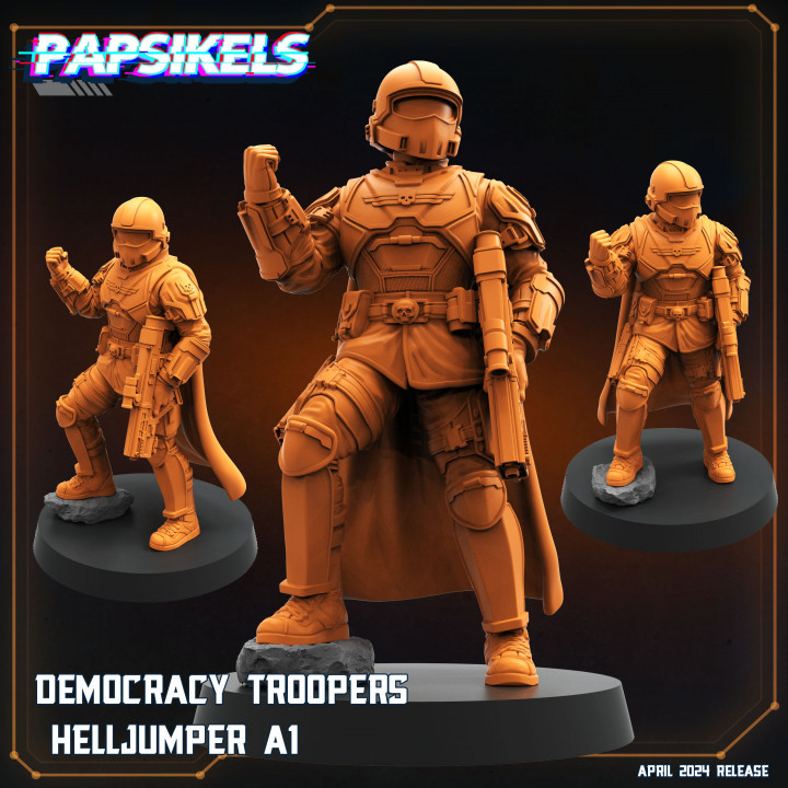 3D Printable DEMOCRACY TROOPERS DIORAMA TERRAIN A by PAPSIKELS MINIATURES