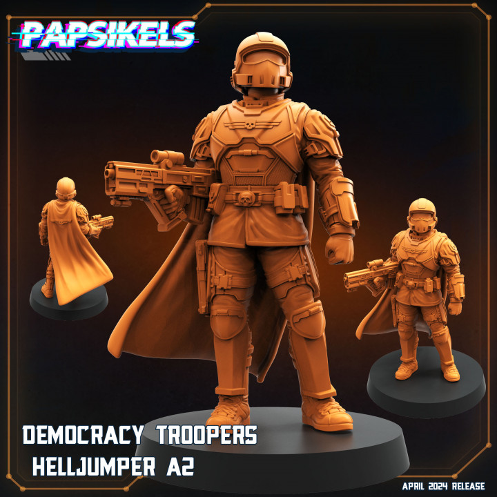 3D Printable DEMOCRACY TROOPERS DIORAMA TERRAIN A by PAPSIKELS MINIATURES