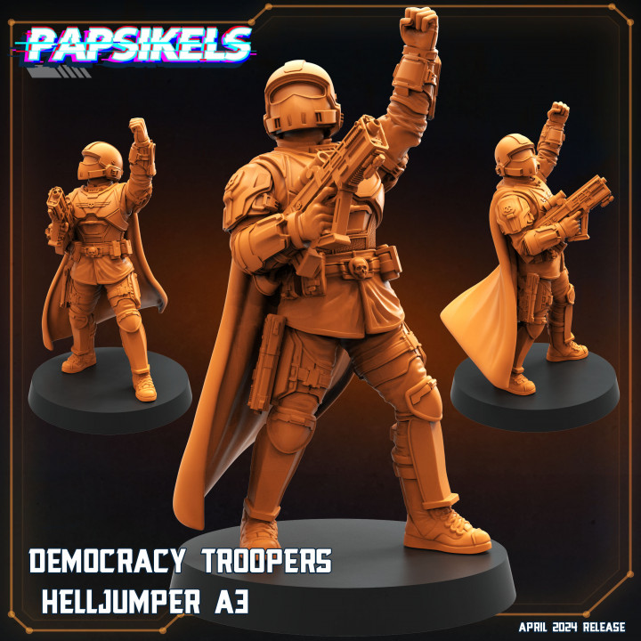 3D Printable DEMOCRACY TROOPERS DIORAMA TERRAIN A by PAPSIKELS MINIATURES