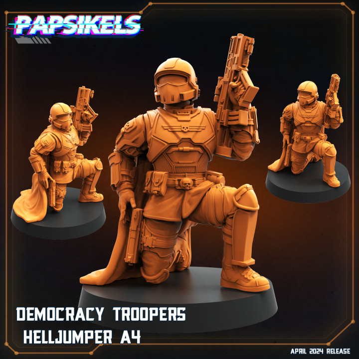 3D Printable DEMOCRACY TROOPERS DIORAMA TERRAIN A by PAPSIKELS MINIATURES
