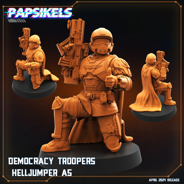3D Printable DEMOCRACY TROOPERS DIORAMA TERRAIN A by PAPSIKELS MINIATURES