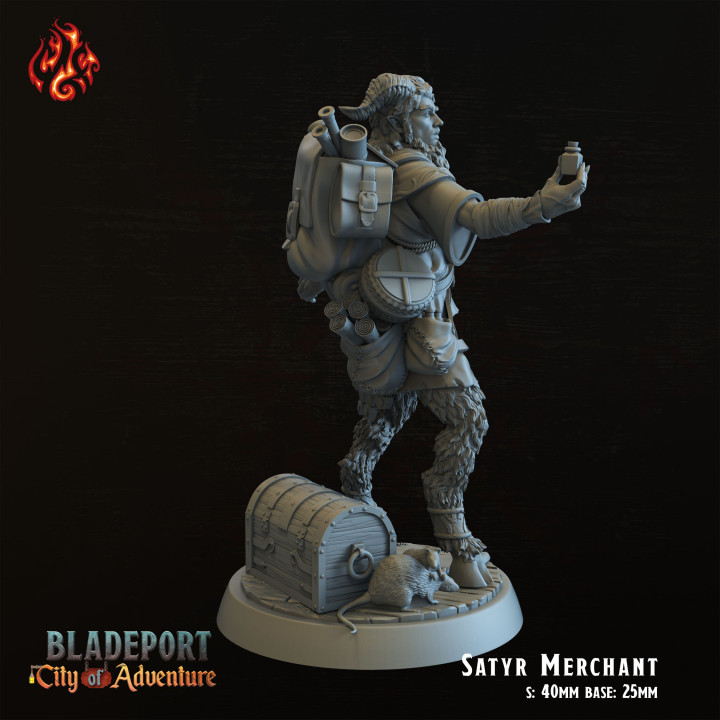3D Printable Satyr Merchant by Crippled God Foundry