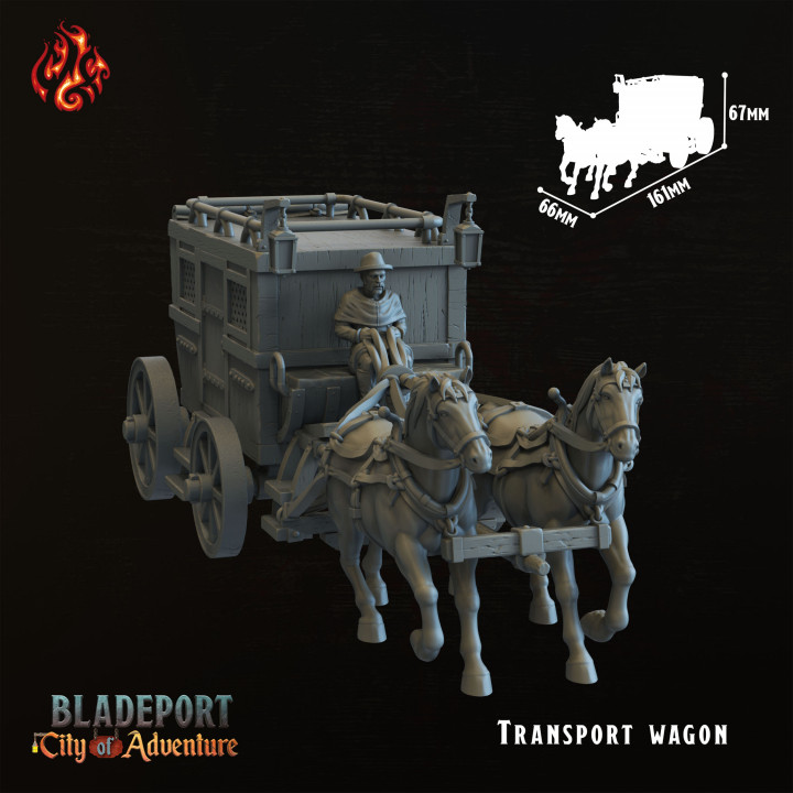 3D Printable Transport Wagon by Crippled God Foundry
