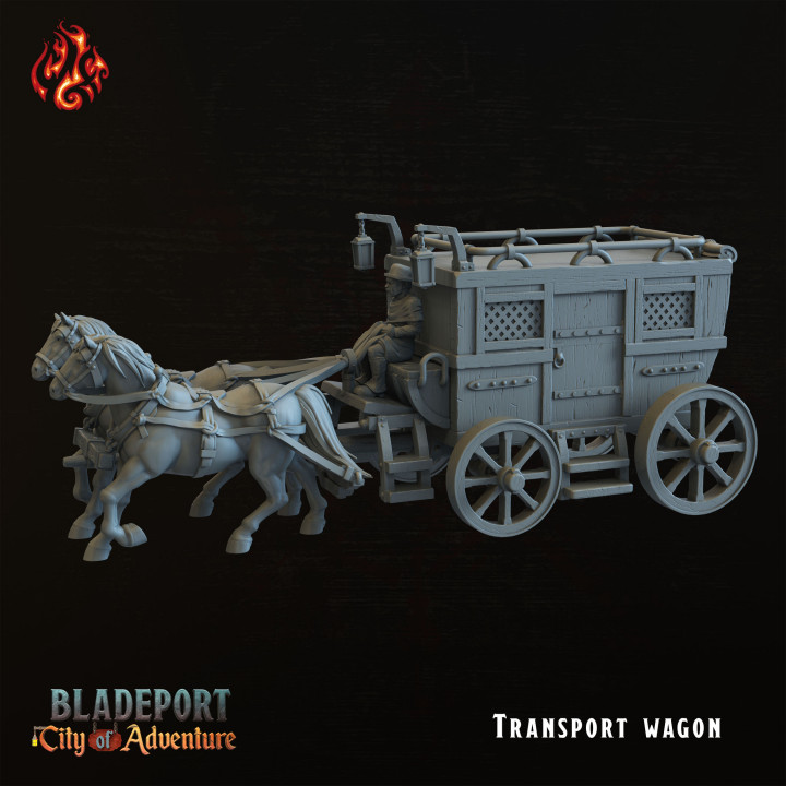 3D Printable Transport Wagon by Crippled God Foundry