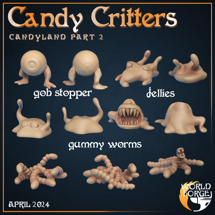 3D Printable Candy Creatures by World Forge Miniatures