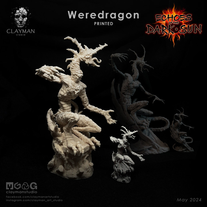 3D Printable Weredragon by Clayman Studio