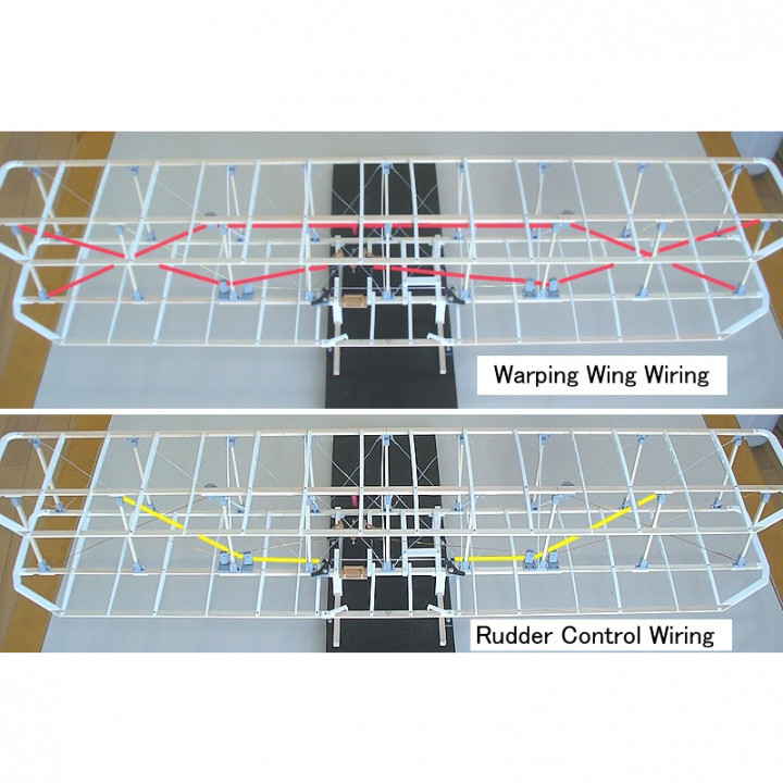 3D Printable Wright Flyer 1903, Control Wings, Study Model by Motoo Kondo