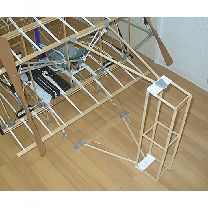 3D Printable Wright Flyer 1903, Power Plant + Elevator and Rudder by ...