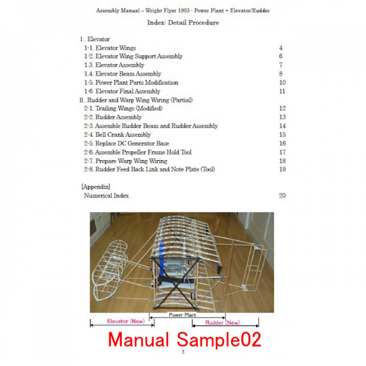 3D Printable Wright Flyer 1903, Power Plant + Elevator and Rudder by ...