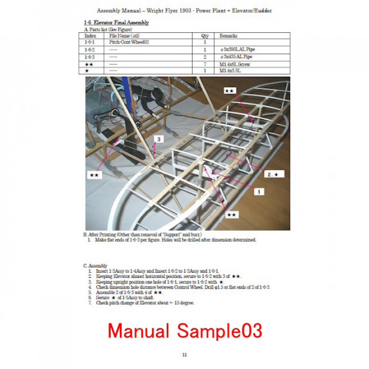 3D Printable Wright Flyer 1903, Power Plant + Elevator and Rudder by ...