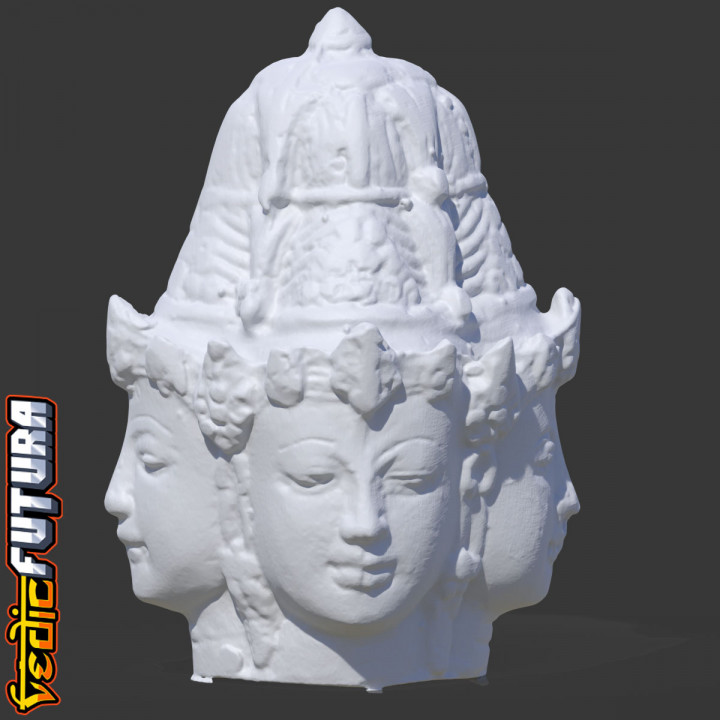 3D Printable Balinese Mukha Linga Shiva by VedicFutura