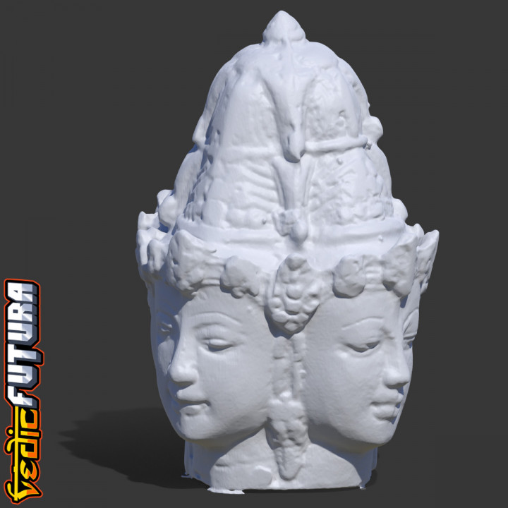 3D Printable Balinese Mukha Linga Shiva by VedicFutura