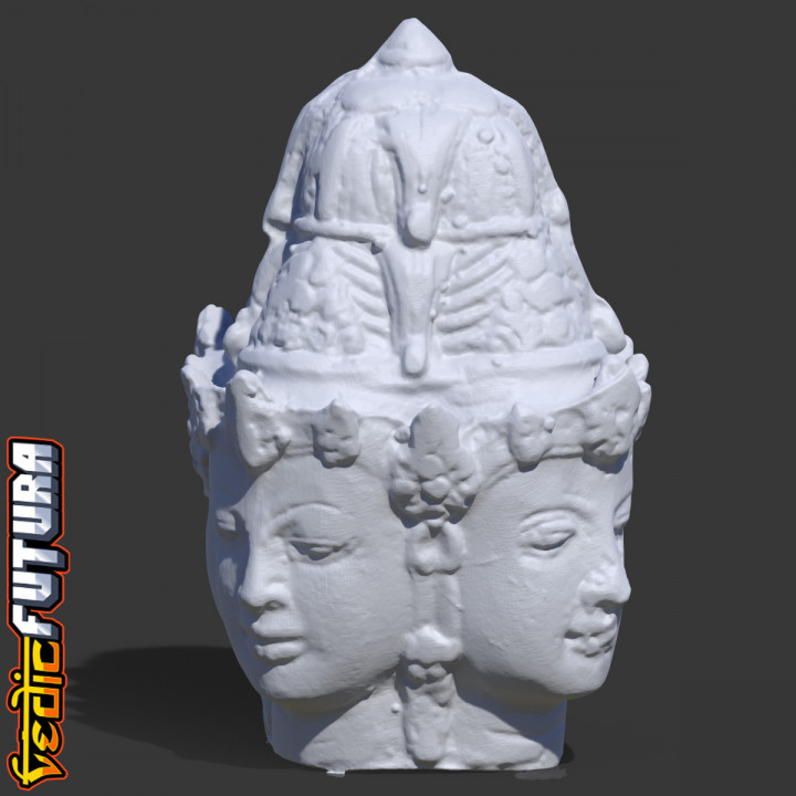 3D Printable Balinese Mukha Linga Shiva by VedicFutura