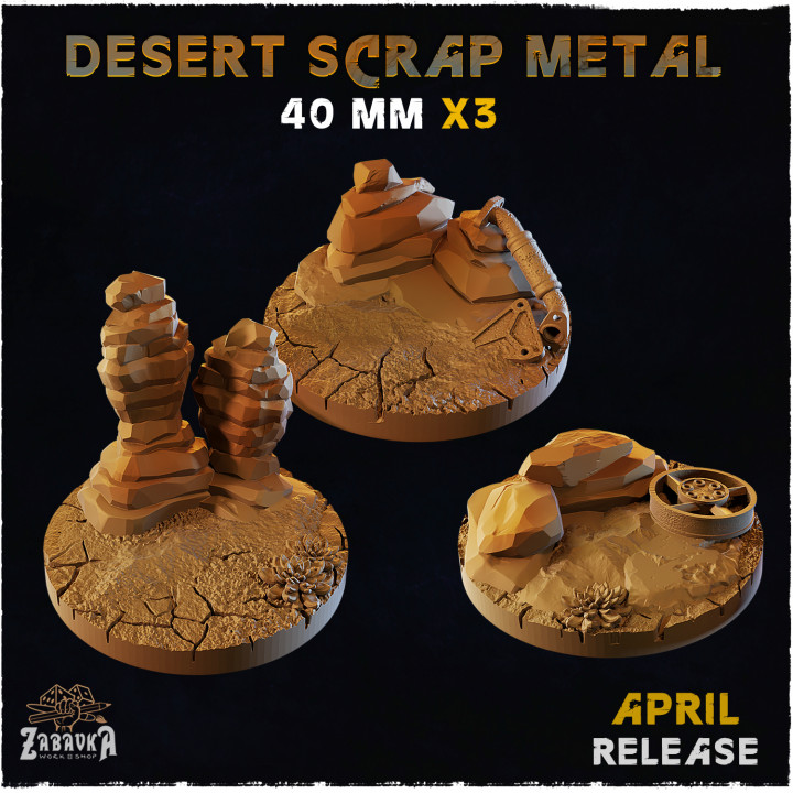 3D Printable Desert Scrap Metal - Bases & Toppers (Small Set) by ...