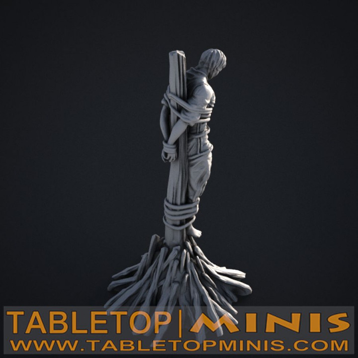 3D Printable Burn At The Stake Man by TableTopMinis