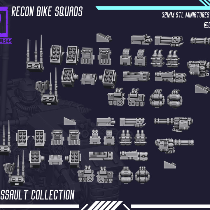 3D Printable Recon Bike Squads (Fully Modular) by DAOMiniatures