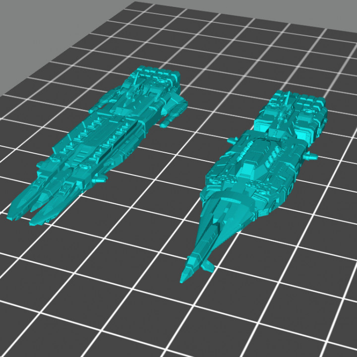 3D Printable RAYSTORM 3RD FLEET CRUISERS V2 by Carl Woodhall