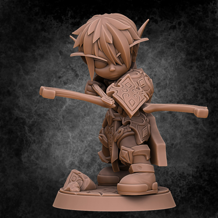 3D Printable Eldrin Nightbloom , elf ranger by Deathpunk Studio