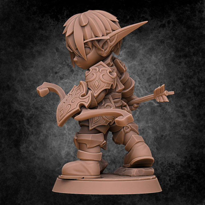 3D Printable Eldrin Nightbloom , elf ranger by Deathpunk Studio
