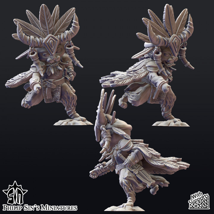 3D Printable Cat Sport Team by Sin's Miniatures