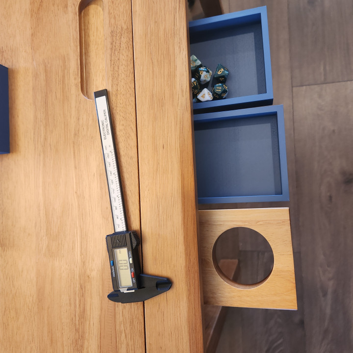 3D Printable Brimhart Board Game Table Dice Holder by CompanyCo