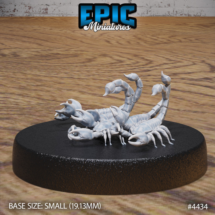 3D Printable Scorpion Swarm Set / Arachnid Beast / Evil Poison Creature ...