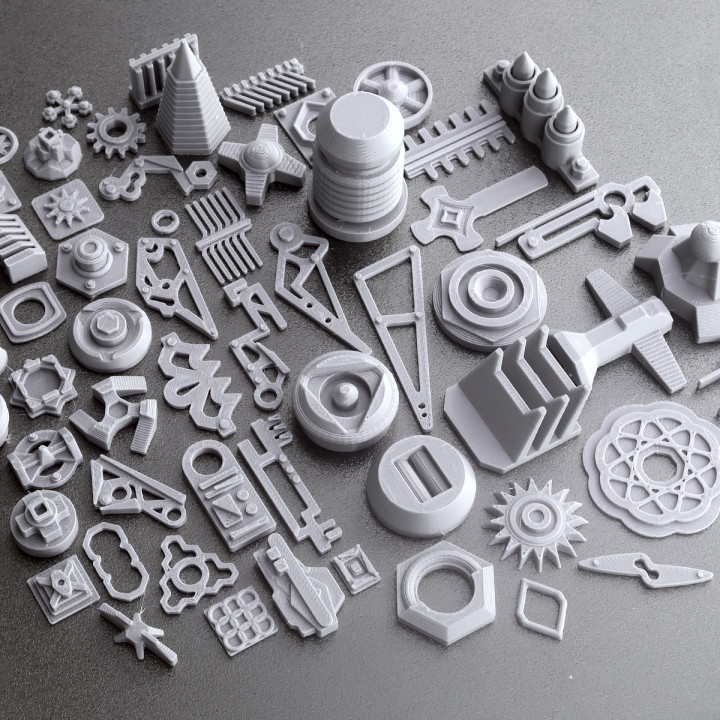 3D Printable Miscast's Sci-Fi Greebles Bits Kit Vol2 by Trent Holbrook